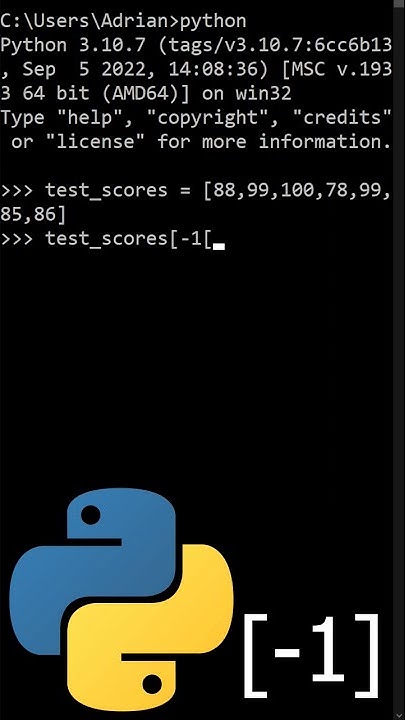 Retrieve the Last Element of a Python List! - YouTube