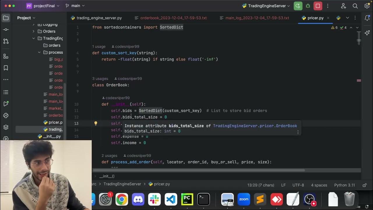 Implementing Orderbook In Python Trading Engine Server Youtube