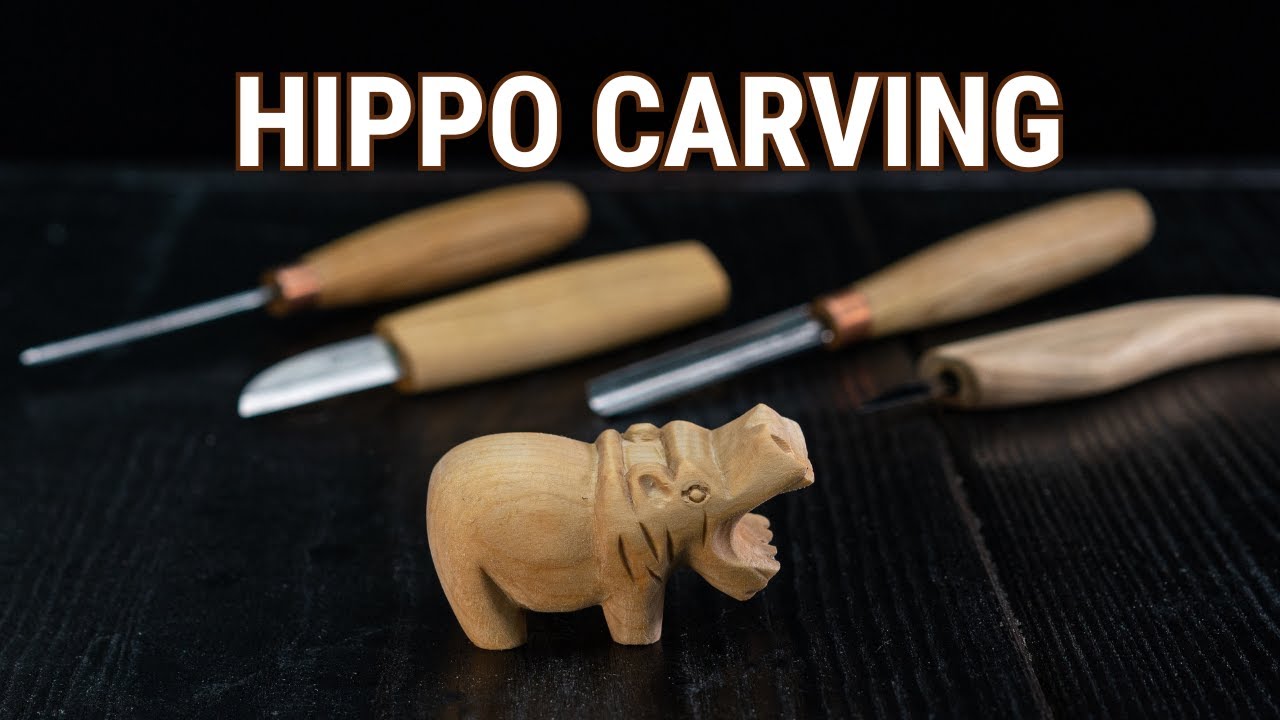 Wood Carving for Beginners: Hippo Carving with BeaverCraft tools! - YouTube