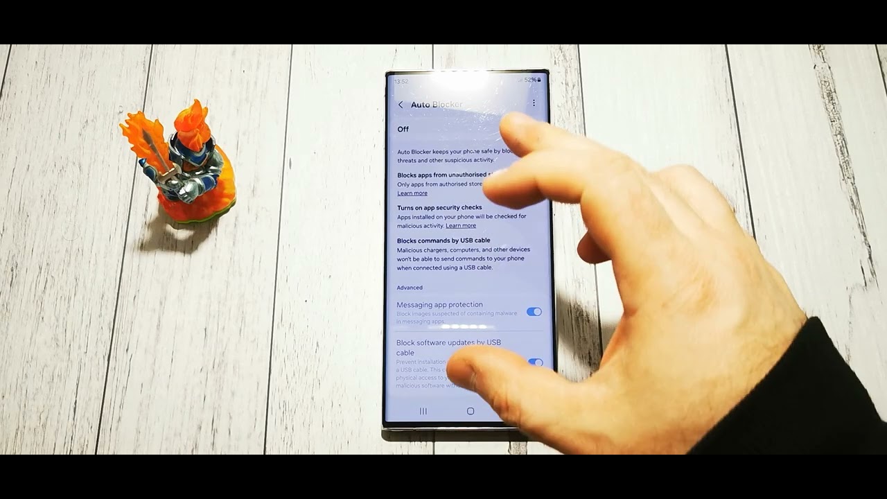 SAMSUNG GALAXY S22 ULTRA: How to turn on autoblocker | Quick Guide ...