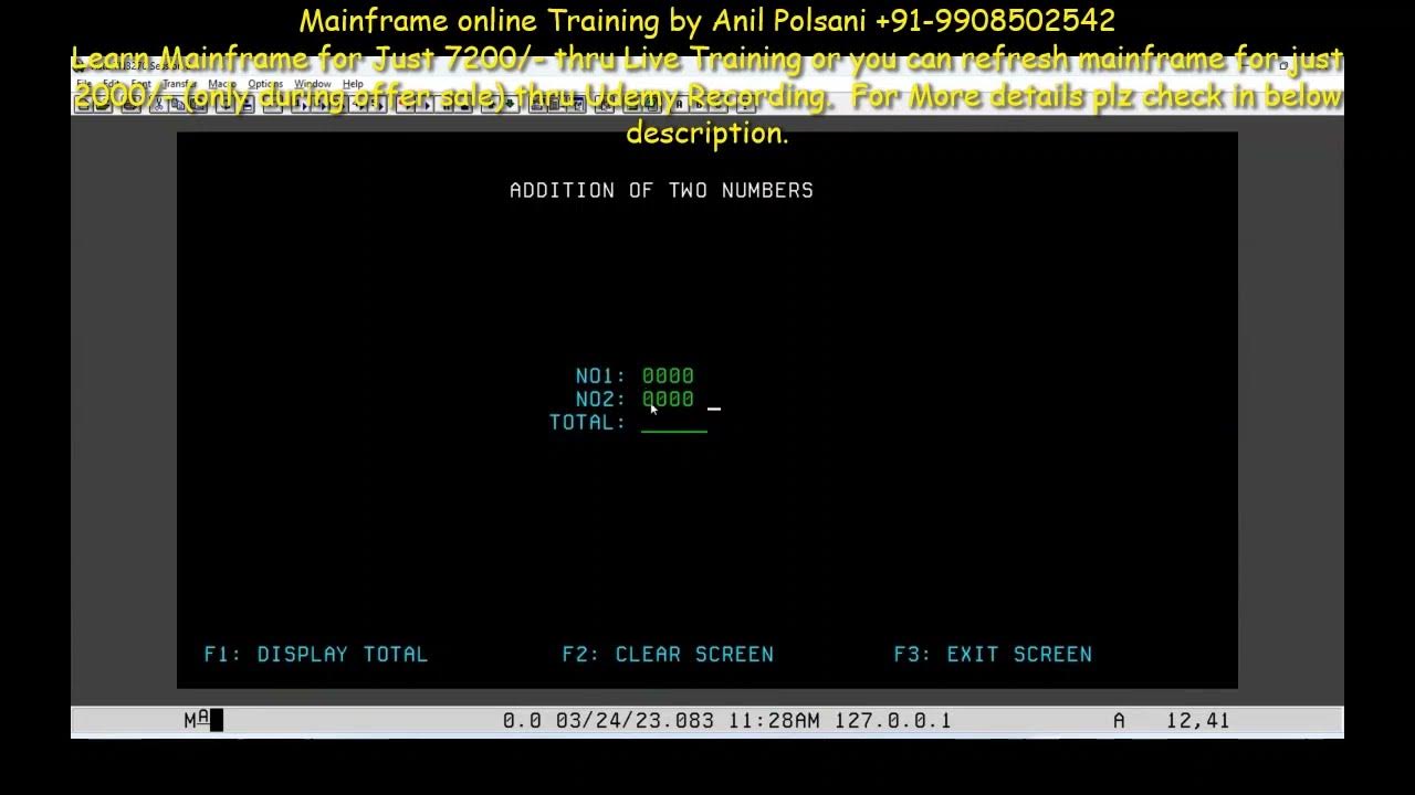 Mainframe CICS -Send Receive Return Command| Next Batch Details See ...