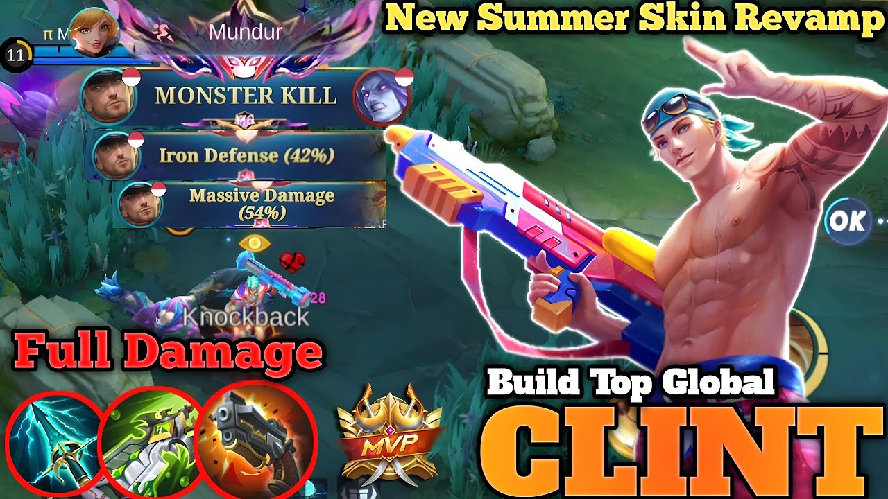 CLINT NO COUNTER!! DAMAGE EARLY DAN LATE GAME TETAP GILA!! | BUILD TOP ...