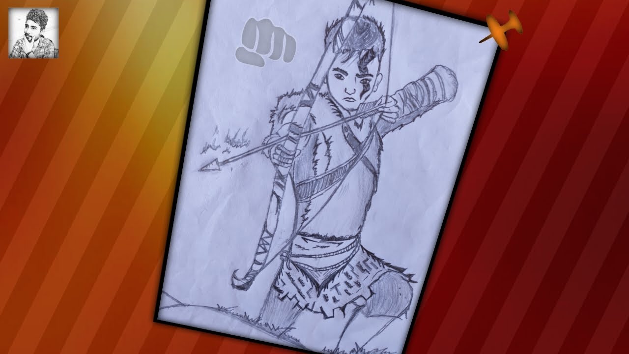 how to draw atreus drawing//god of war// easy drawing arts//2019 - YouTube