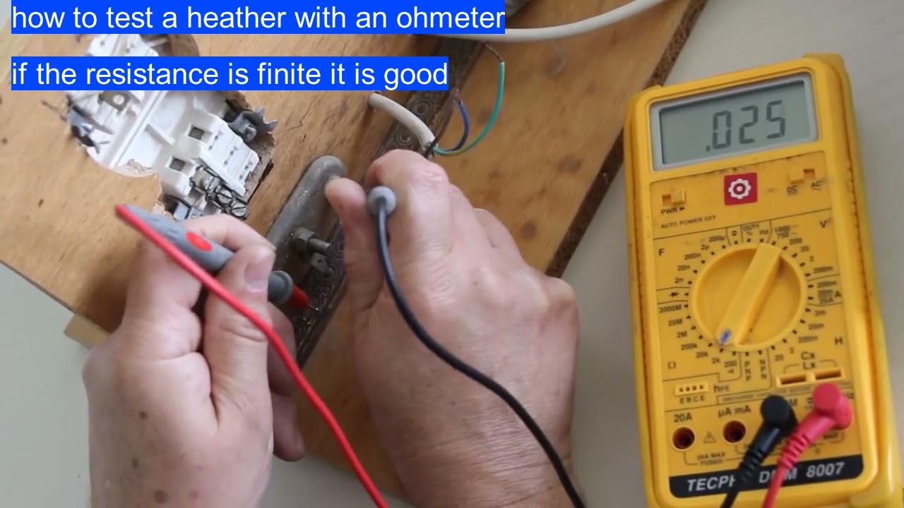 how to test a heater with an ohmmeter - YouTube