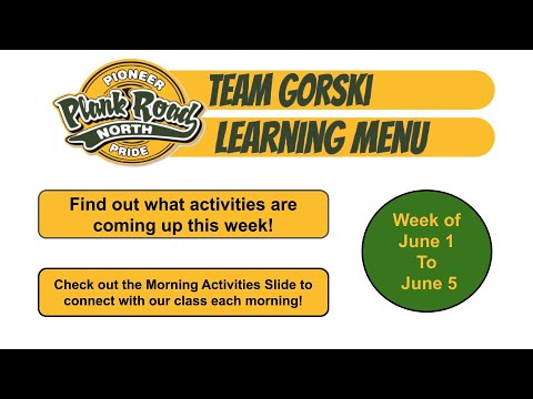 Learning Menu Overview 6/1 - YouTube