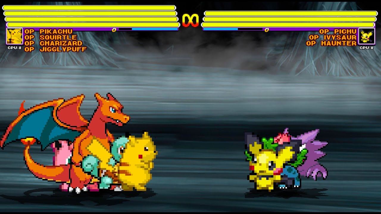 Comment Request: Team OP Pikachu vs Team OP Pichu [IKEMEN GO/Mugen ...