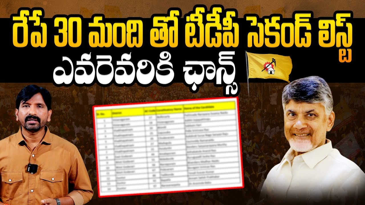టీడీపీ MLA 2nd లిస్ట్🔥 | TDP Releases 2nd List Of Candidates For AP ...