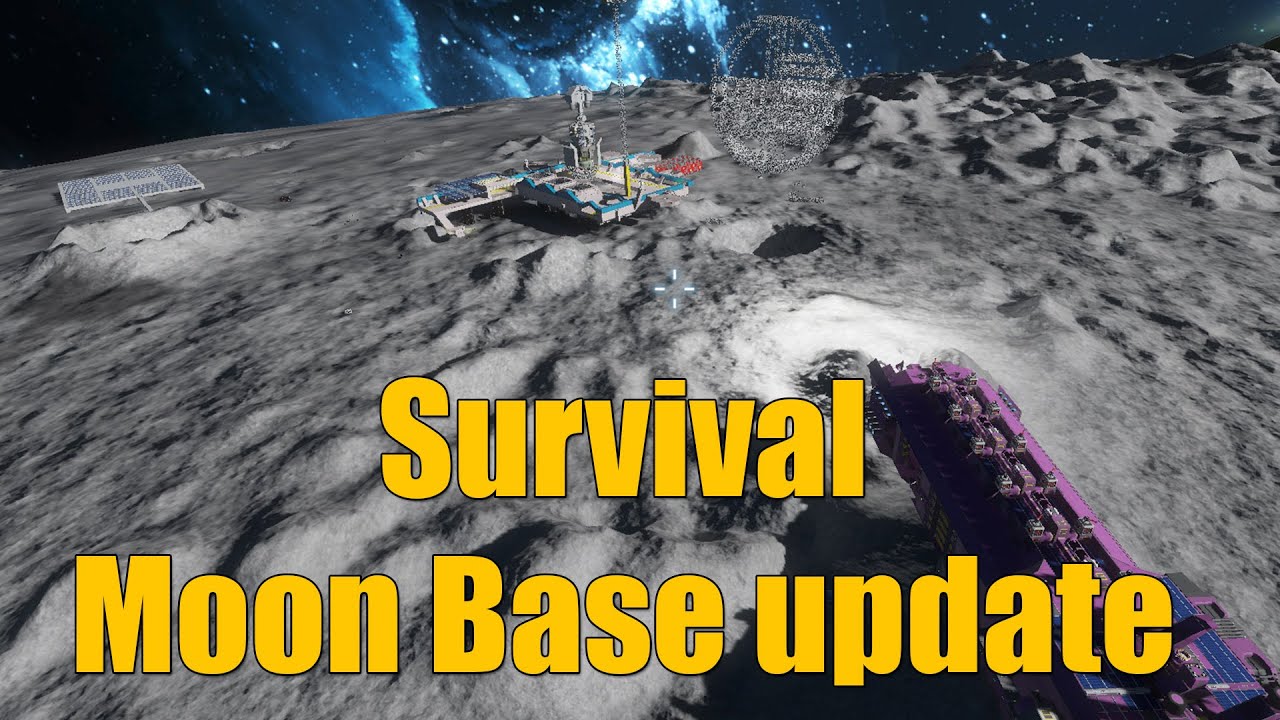 Space engineers - Moonbase showoff "Survival" - YouTube