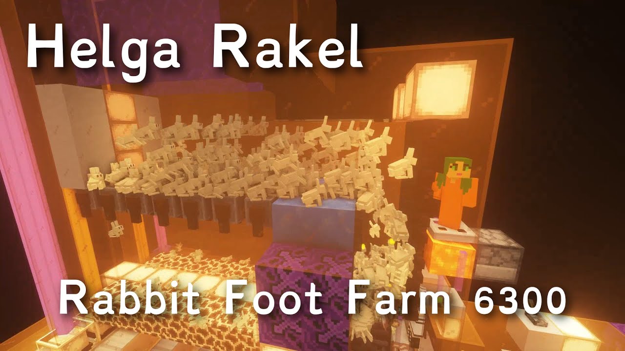 Rabbit Foot Farm 6300 rabbit feet per hour | Minecraft 1.15 (not 1.16 ...