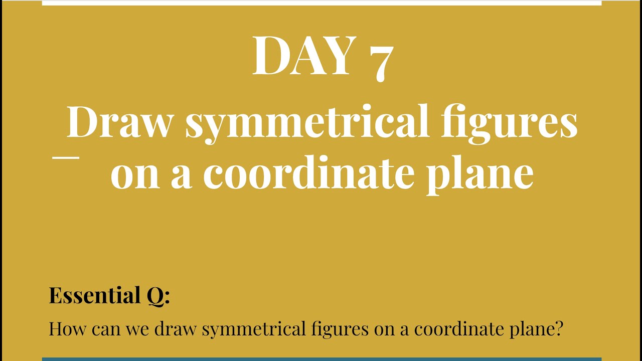 Draw symmetrical figures on a coordinate plane - YouTube