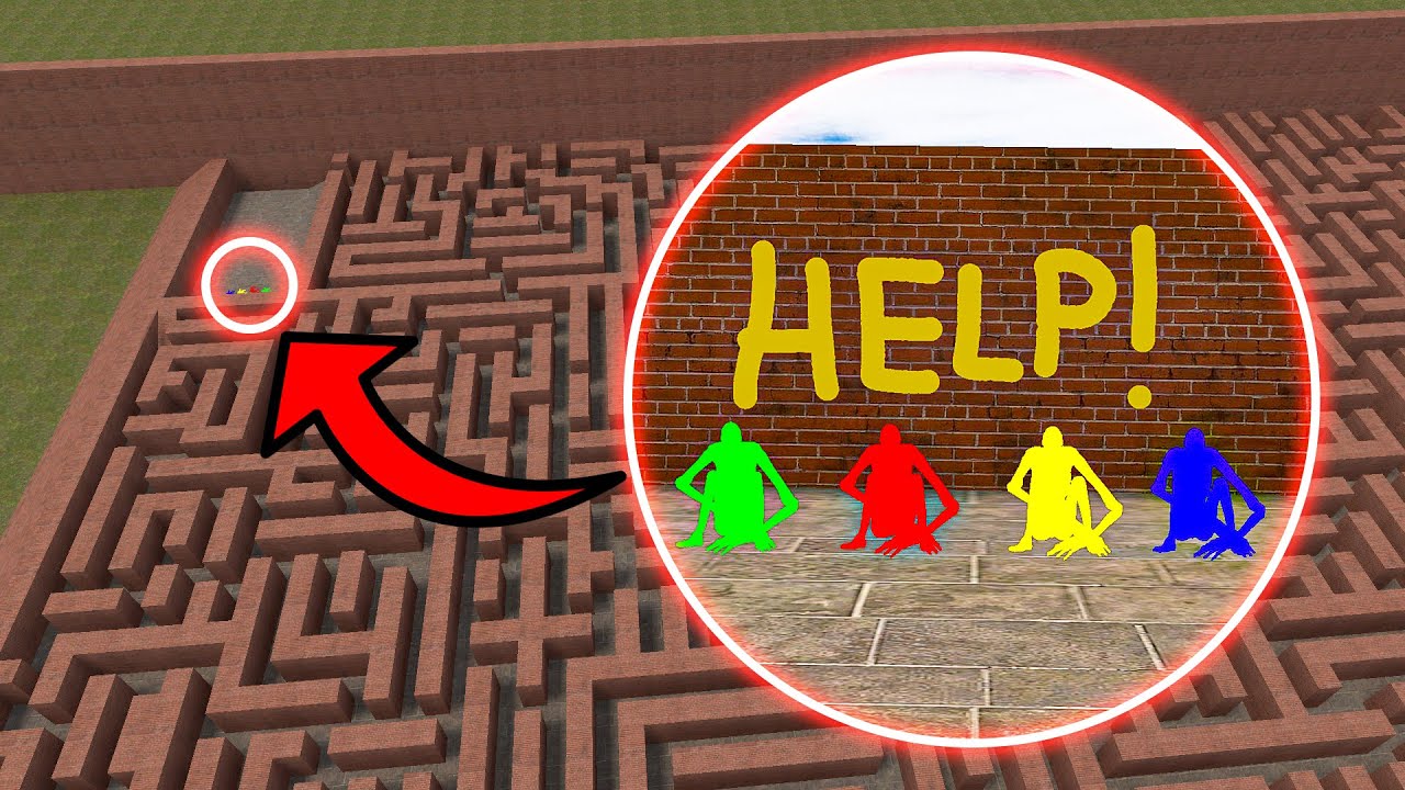 RAINBOW SCP-096 IN MAZE!? RUN!! in Garry's Mod - YouTube