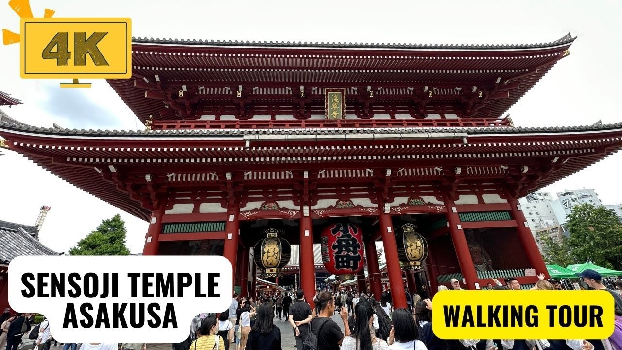 SENSOJI TEMPLE | ASAKUSA | TOKYO | JAPAN WALK TOUR | 4K - YouTube
