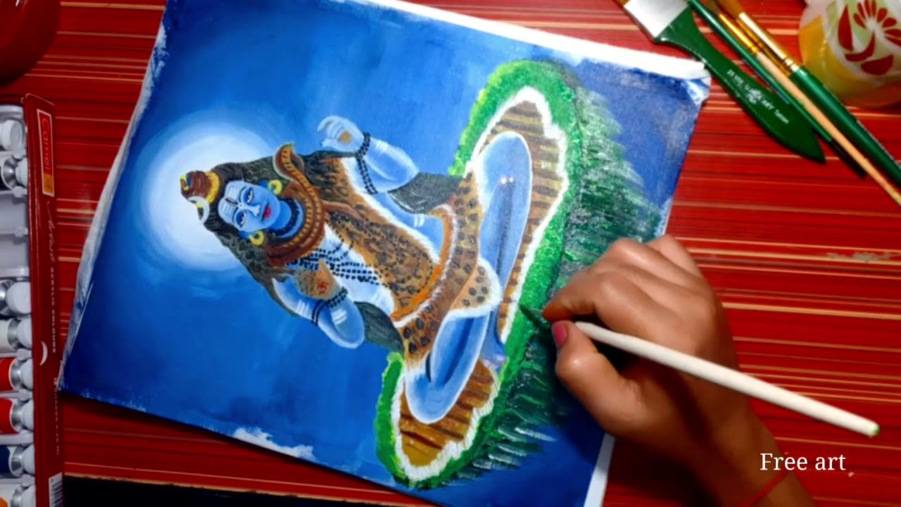 Lord Shiva Painting | How to Draw sankara Painting | Shankara painting ...