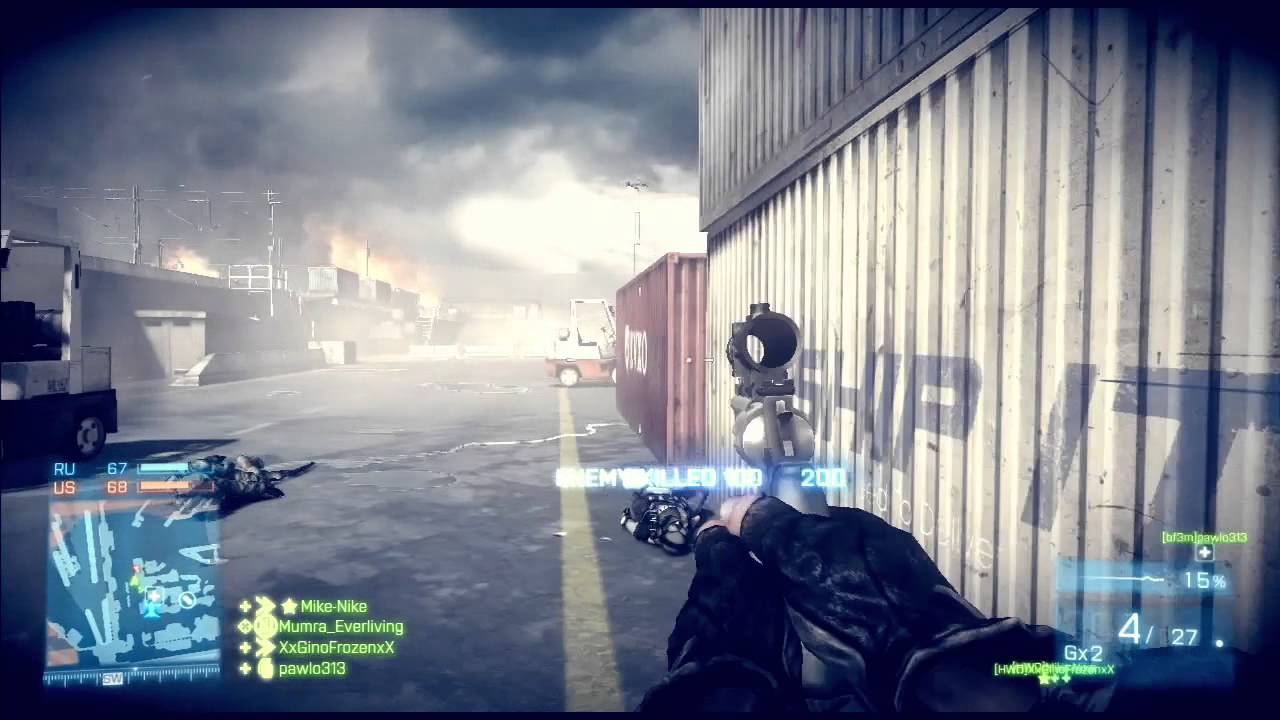 Battlefield 3 - stats on, practice against clan mates - YouTube