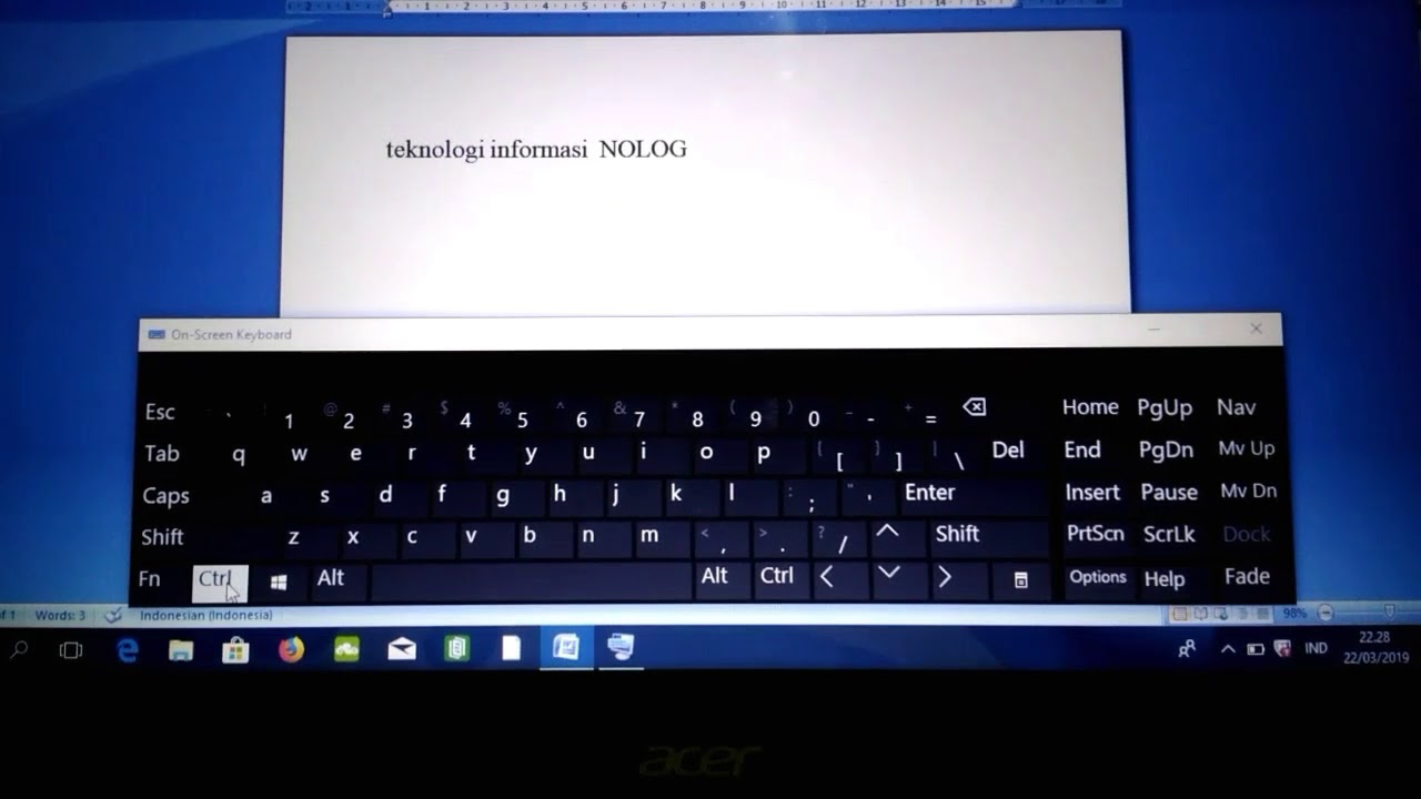 TEKNOLOGI INFORMASI || PENGENALAN FUNGSI TOMBOL PADA KEYBOARD LAPTOP ...