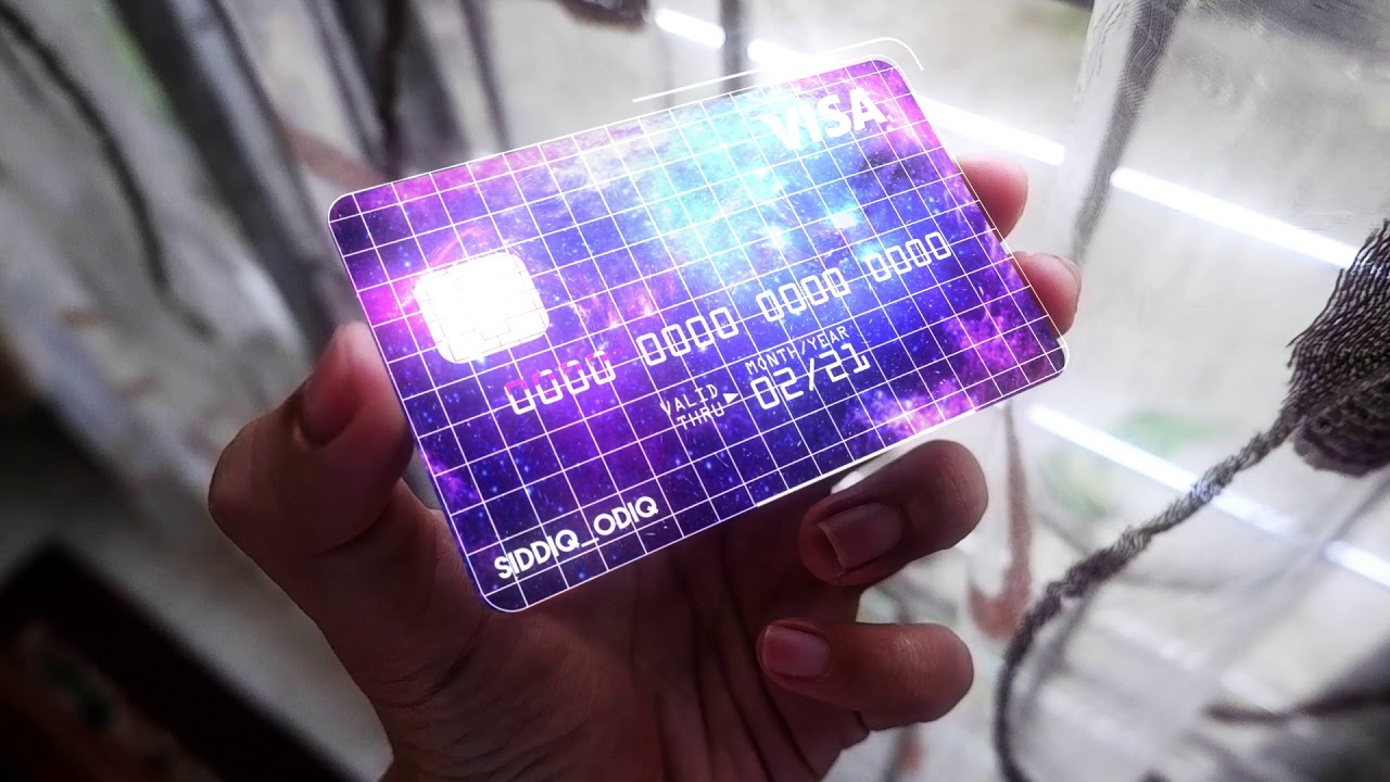 Futuristic bank card | motion design glitch - YouTube