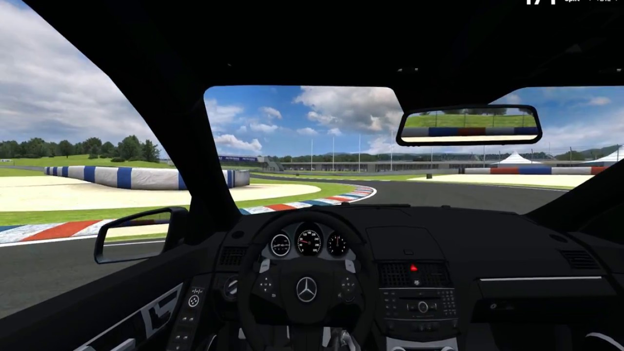 LFS Mods | C63 AMG With Twin Turbo GT-R Engine Lap - YouTube