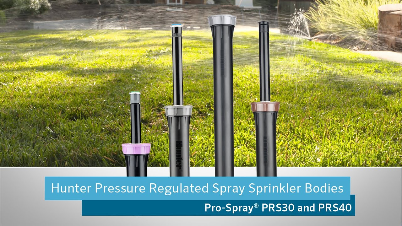 Hunter Pressure Regulated Spray Sprinkler Bodies - YouTube