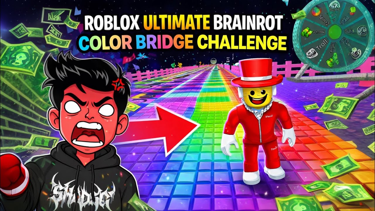 ROBLOX ULTIMATE BRAINROT COLOR BRIDGE CHALLENGE DAY 1 #roblox # ...