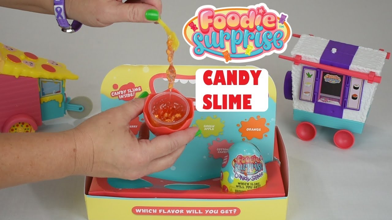 Foodie Surprise Edible Candy Slime In A Surprise Egg - YouTube