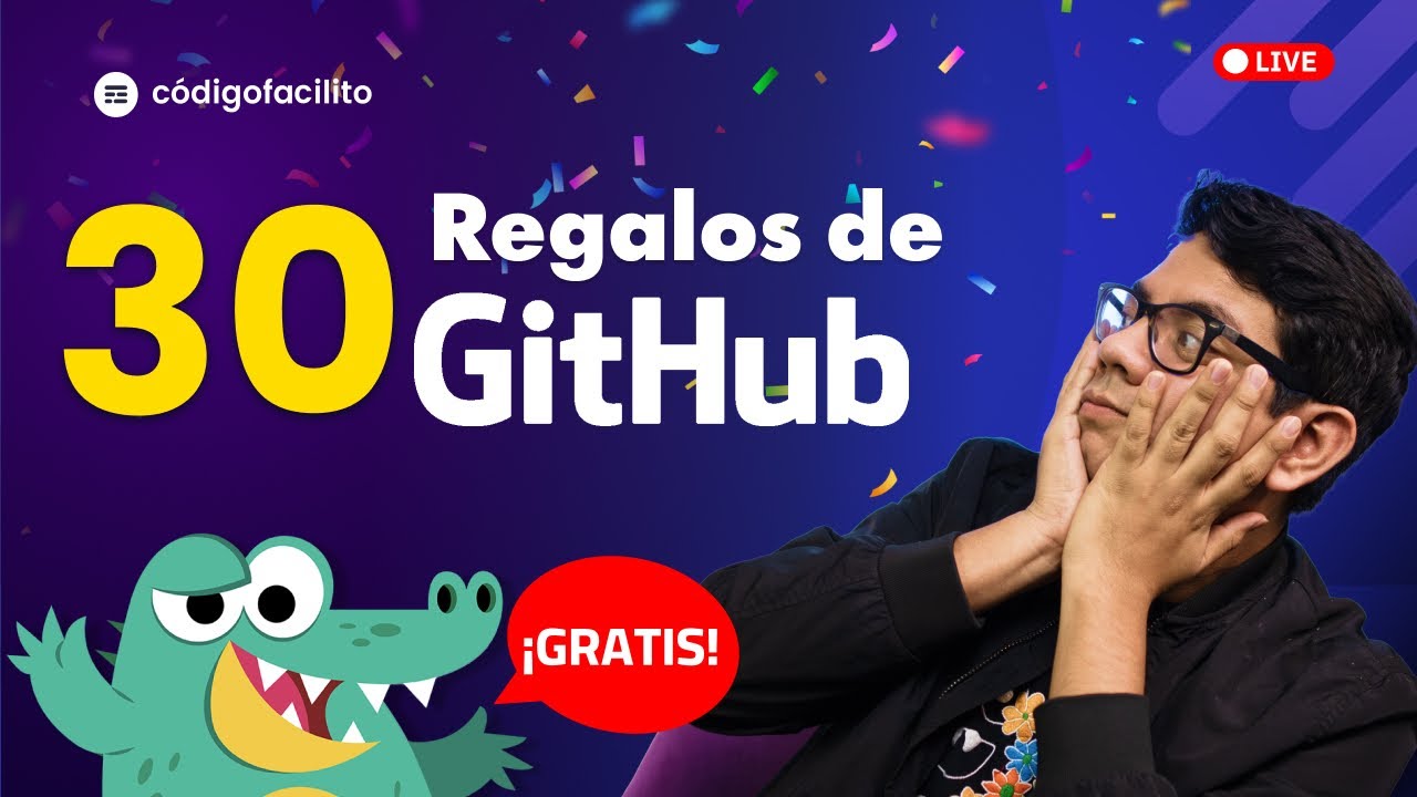 ¡Regalamos en vivo obsequios de GitHub y Código Facilito! - YouTube
