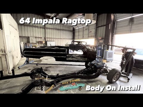 64 Ragtop Impala Body On Install Mercedes Maybach Toyota Tundra - YouTube