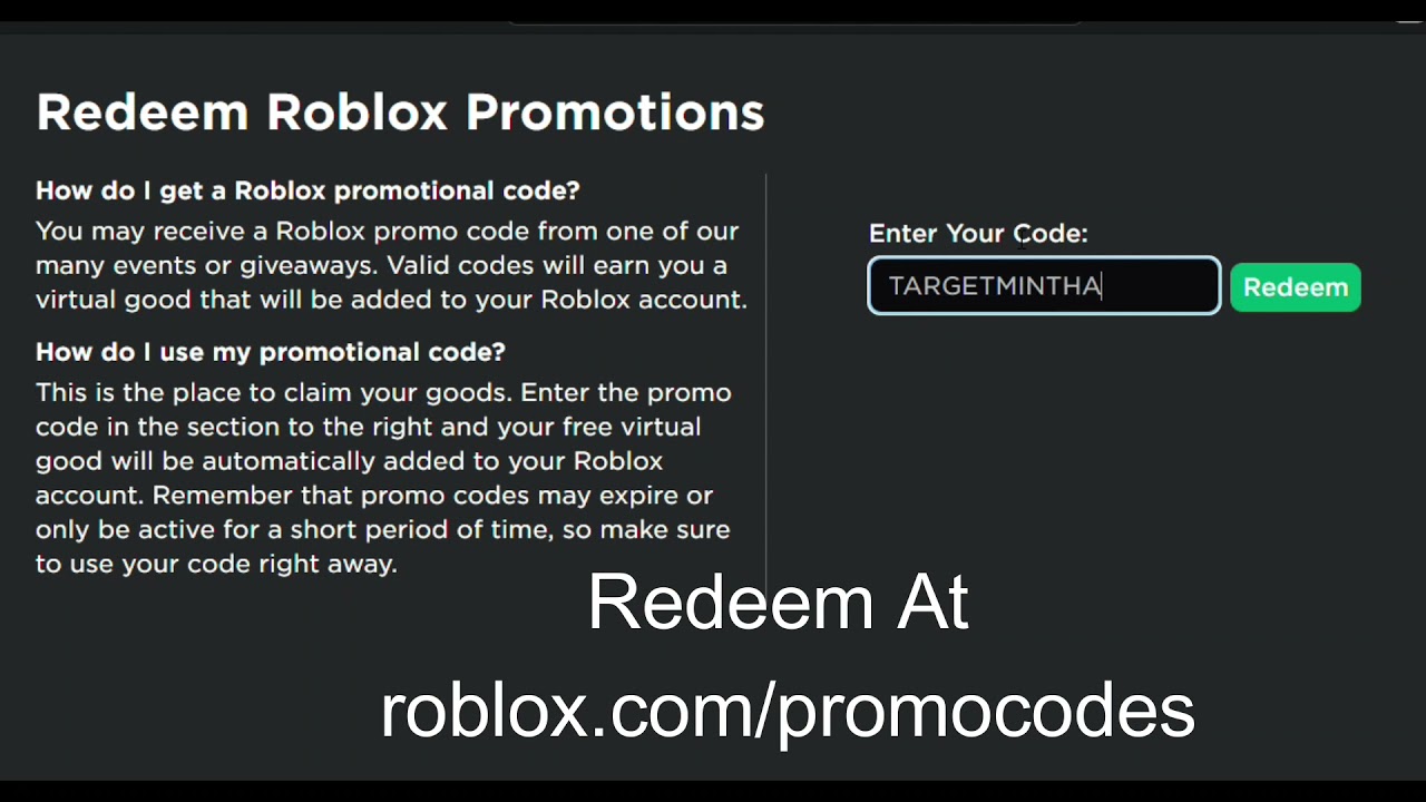 New Promocode #roblox - YouTube