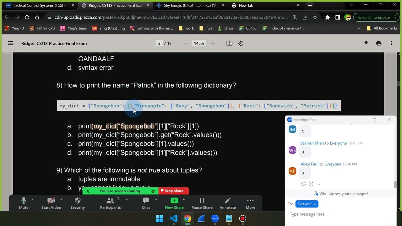 CS112 Final Exam Review - YouTube