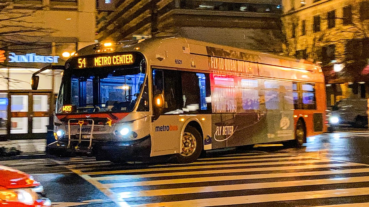 WMATA 2010 New Flyer DE40LFA 6521 on Route 54 - YouTube