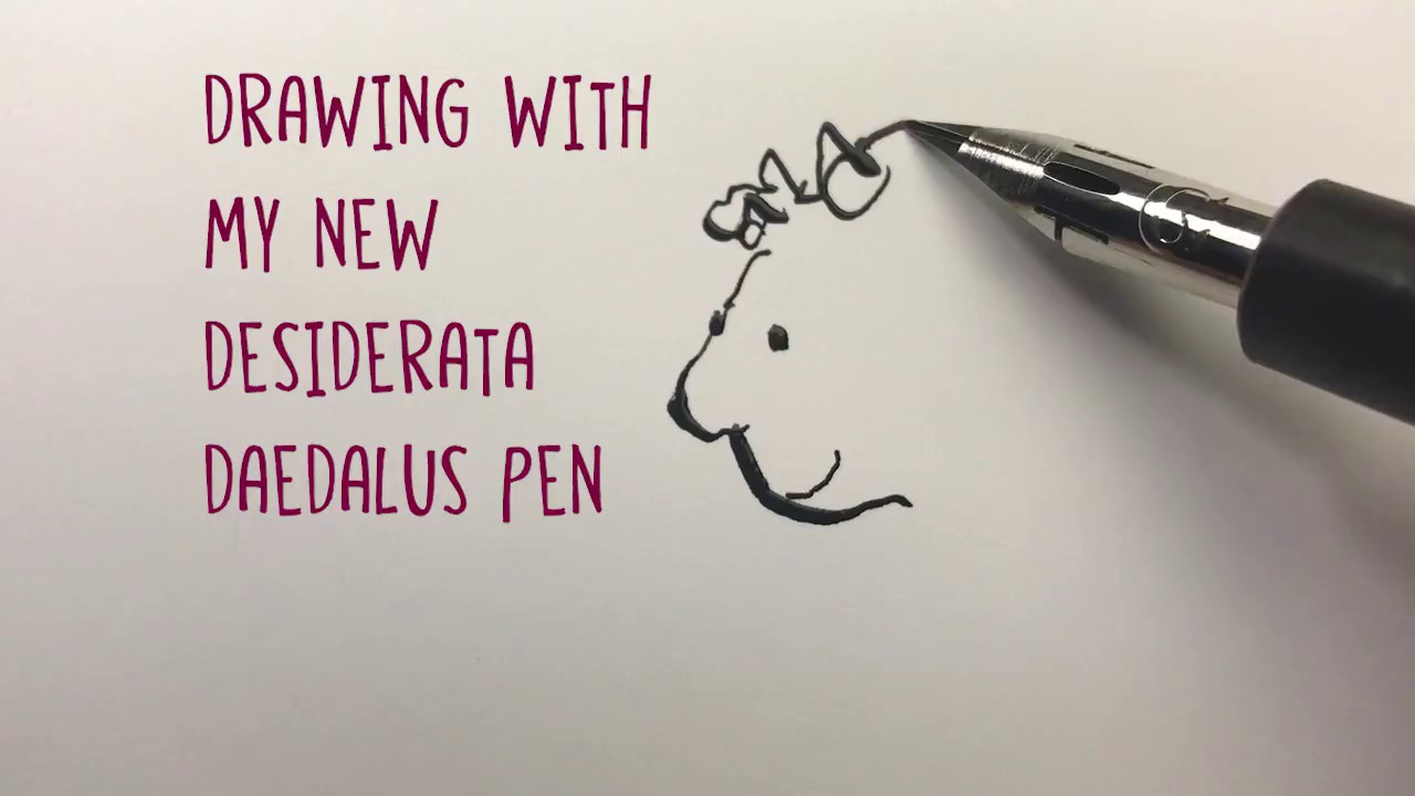 Drawing with my new Desiderata Daedalus pen - YouTube
