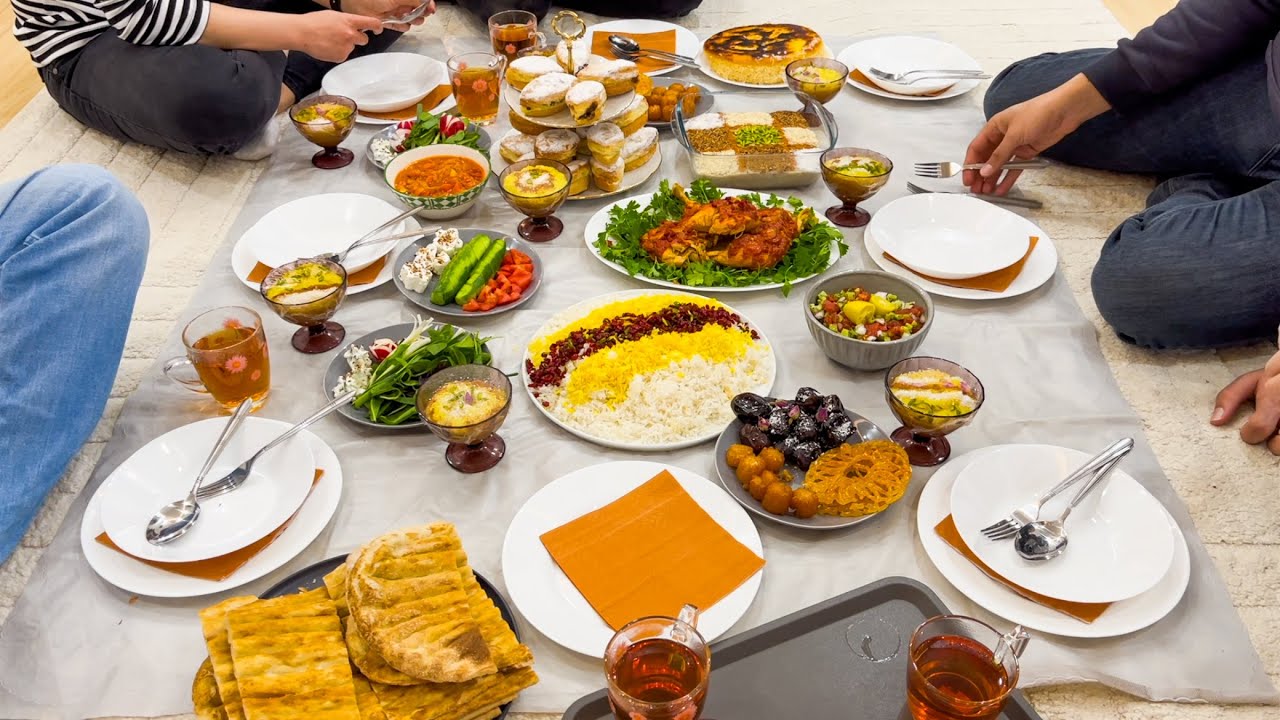 Traditional Iranian IFTAR with Delicious Persian Food | Iran RAMADAN ...
