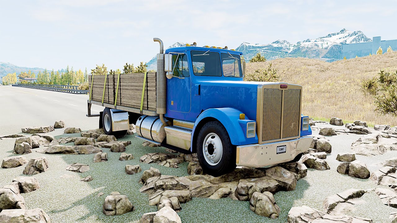 Mobil vs Rock #8 - BeamNG Drive - YouTube