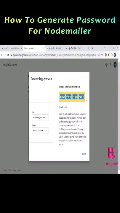 how to Generate App password for nodemailer. #nodejs #nodejstutorial #webdevelopment #email ...