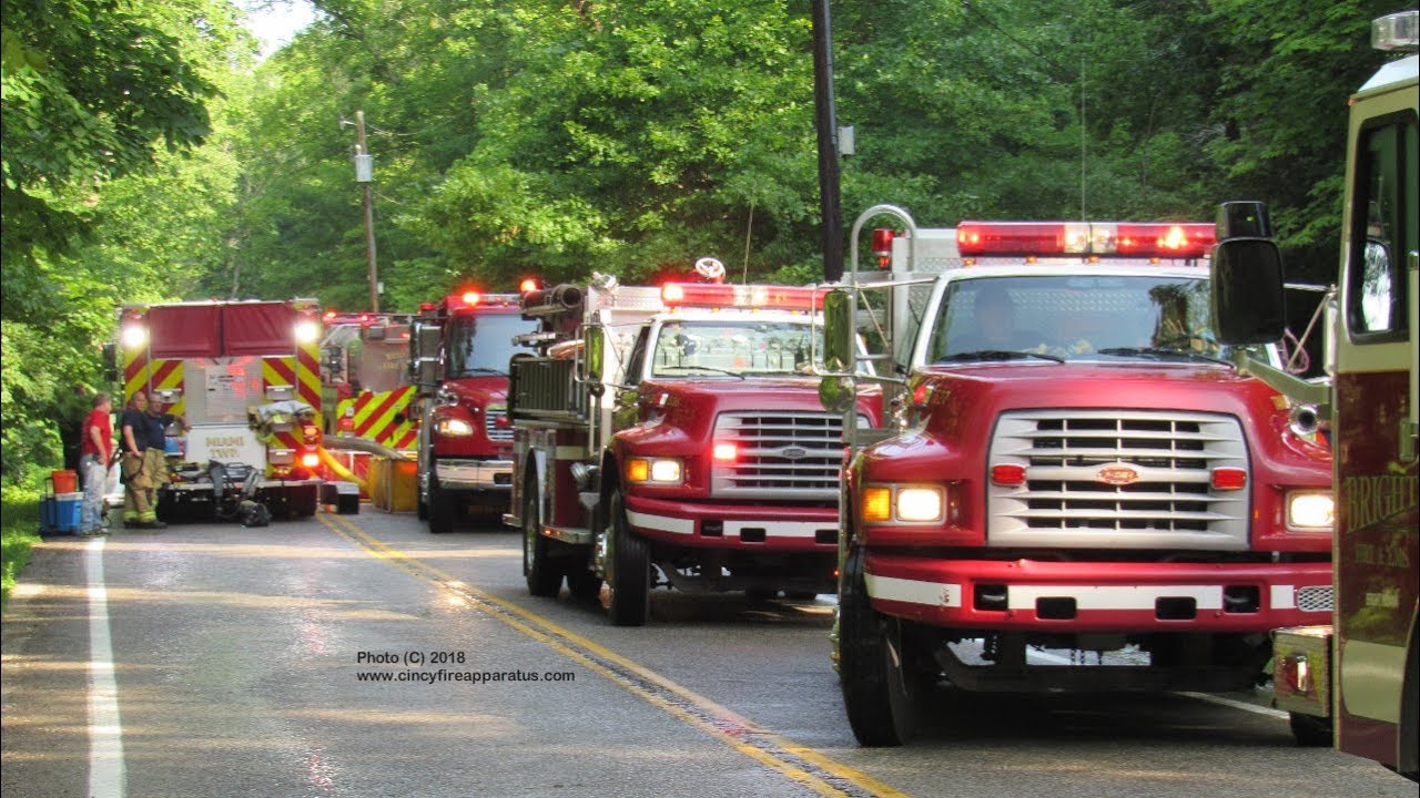 Whitewater Township, OH - Structure Fire + Tanker Operations - YouTube