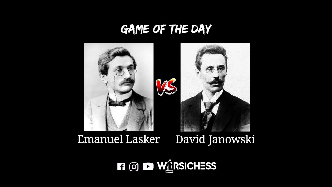 Emanuel Lasker vs David Janowski | Best Chess Game | Chess World ...