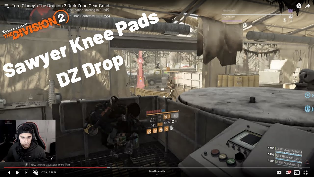 The Division 2 Exotic Sawyer Knee Pads DZ Drop - YouTube