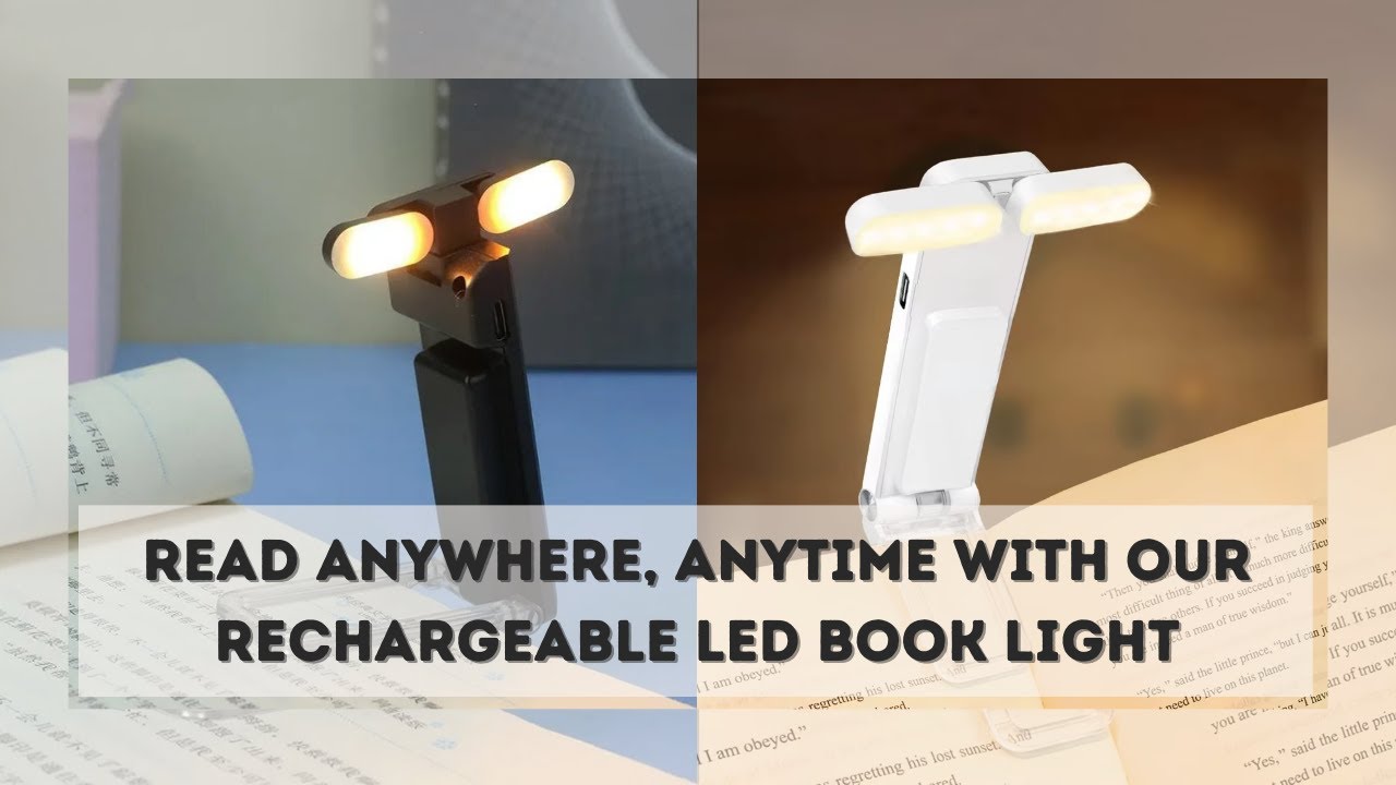 USB Rechargeable Reading Light – Portable LED Clip-On Bookmark for ...