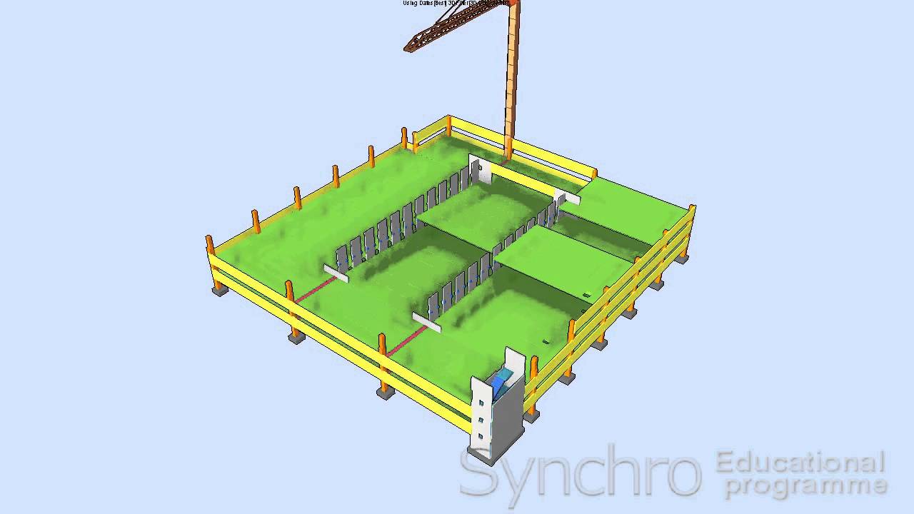 Synchro 4D simulation from IFC export - YouTube