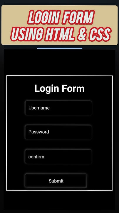 Login Form Using Html And Css Loginform Htmlandcss Beginners Youtube