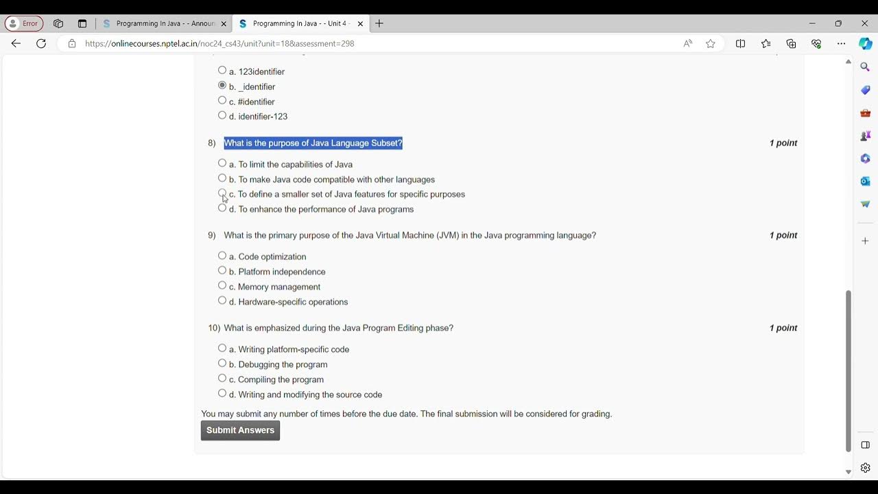 Programming In Java Week 1 Assignment answers - YouTube