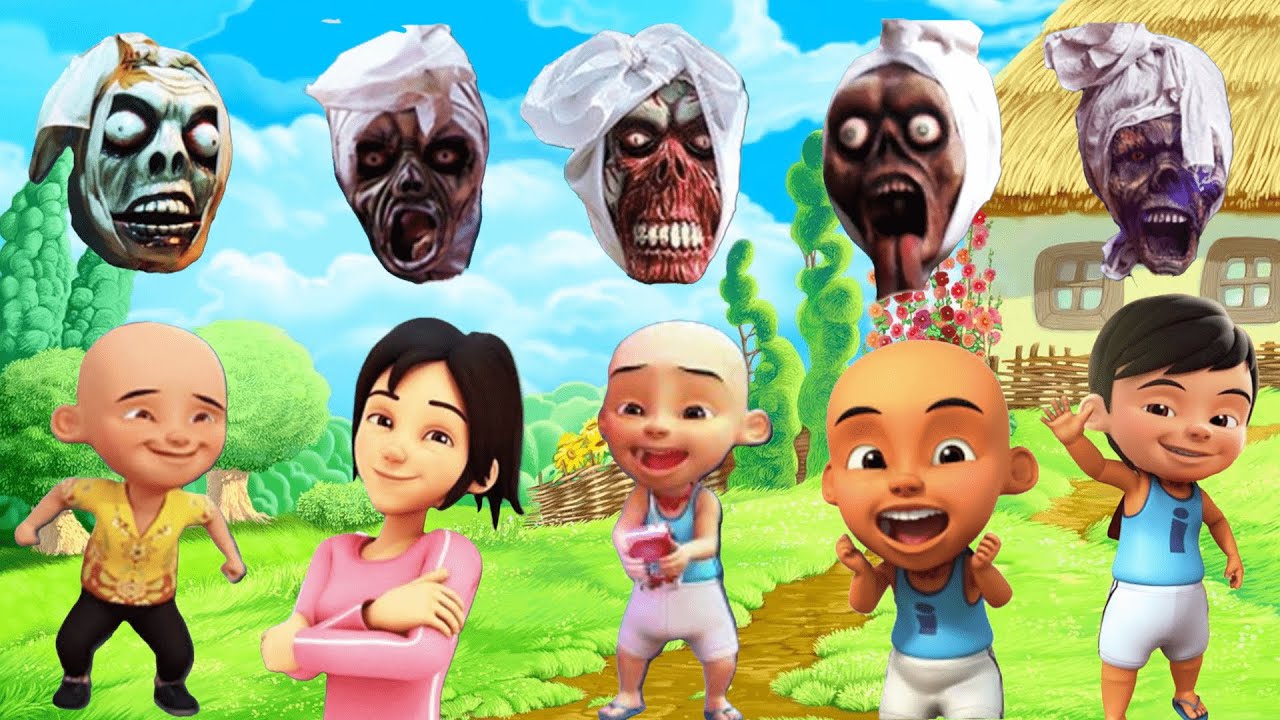 SERU..!! UPIN IPIN, JARJIT, BOBOIBOY DAN ADIT IKUT LOMBA TOPENG GEDRUK ...