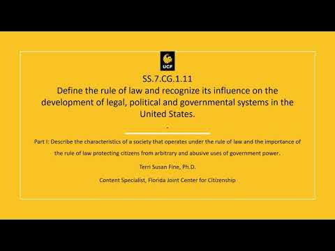 Florida Civics Benchmark 7.CG.1.11 Narrated Powerpoint Part l - YouTube