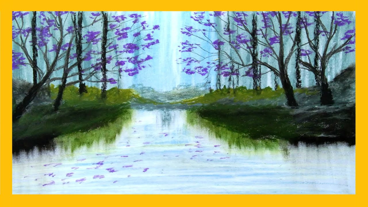 A forest Landscape drawing easy and beautiful | drawing of beautiful ...