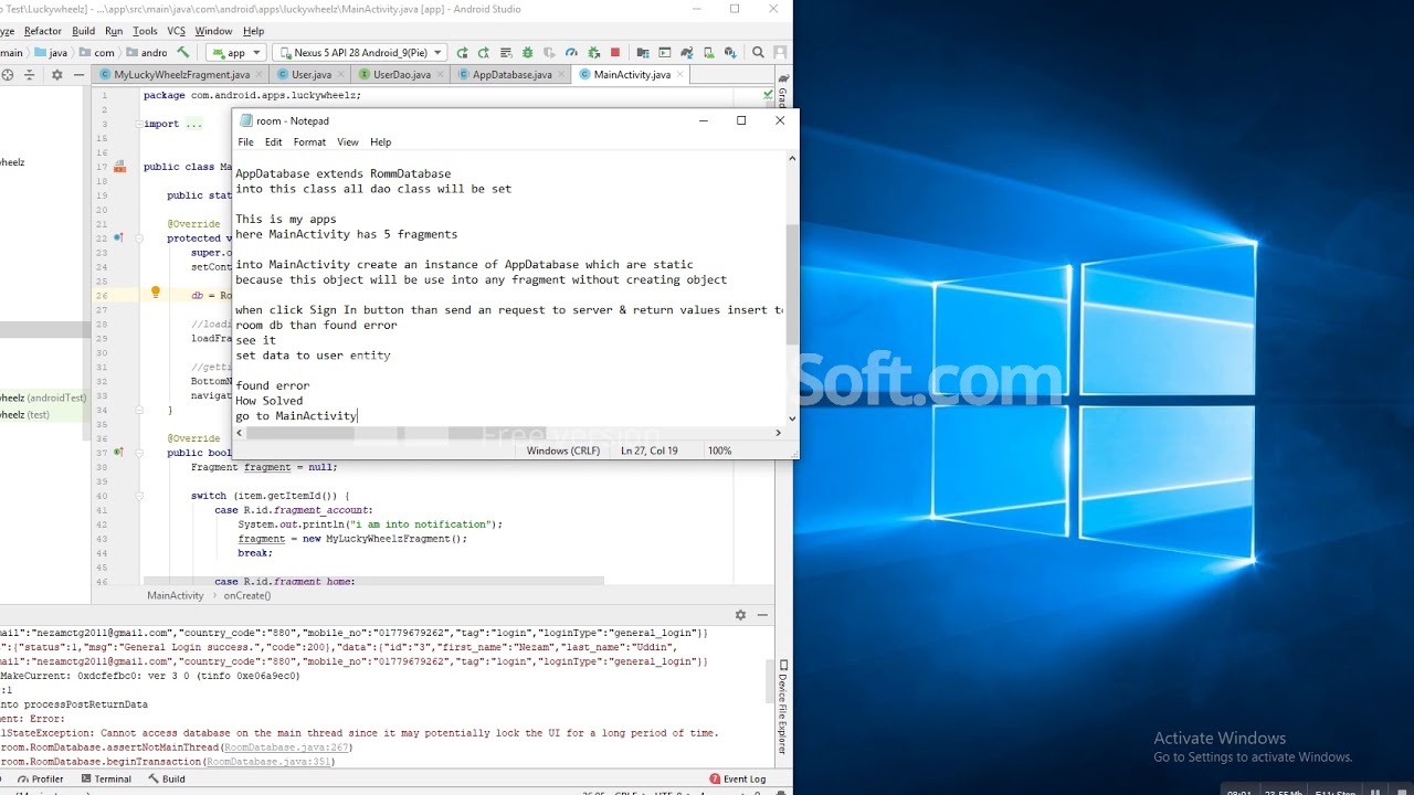 Save And Retrieve Data In Android Local Database Using Room Youtube 3025
