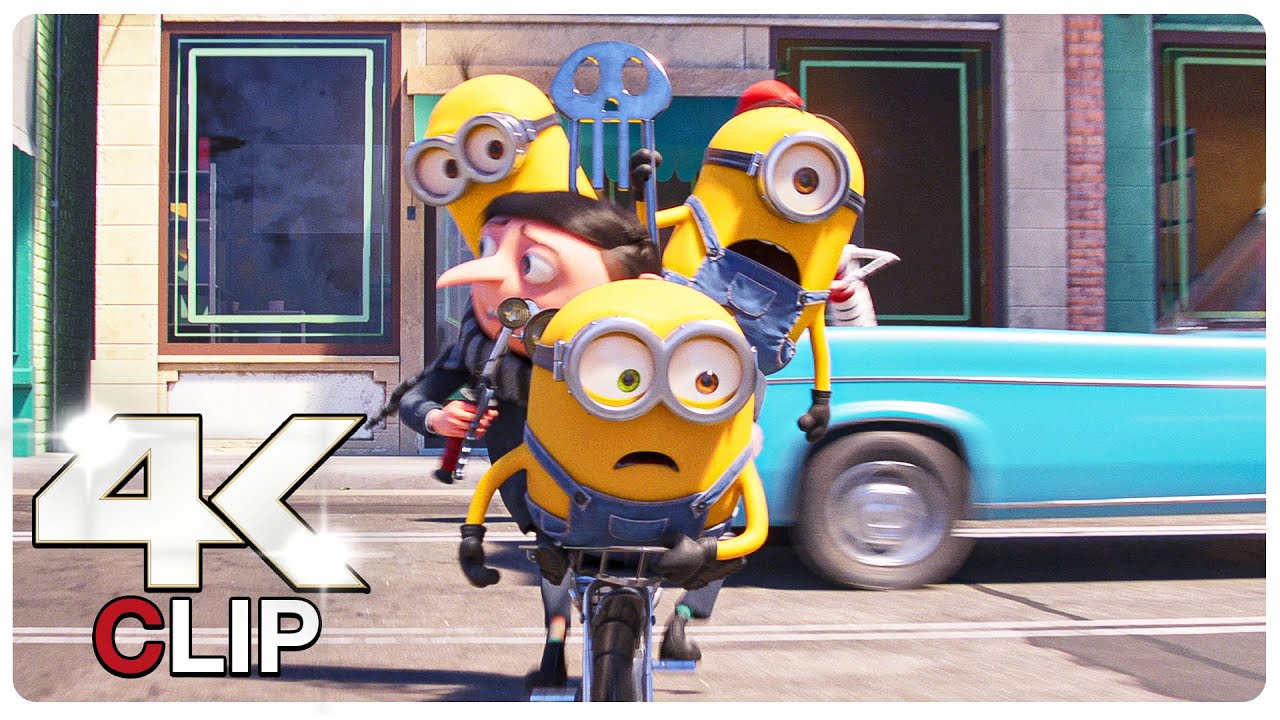 Gru And Minions Escape From The Vicious 6 Scene | MINIONS 2 THE RISE OF ...