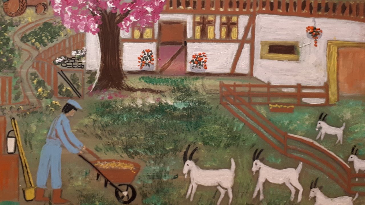Goat Farming And Country Life / Acrylic Painting Ideas For Beginners ...