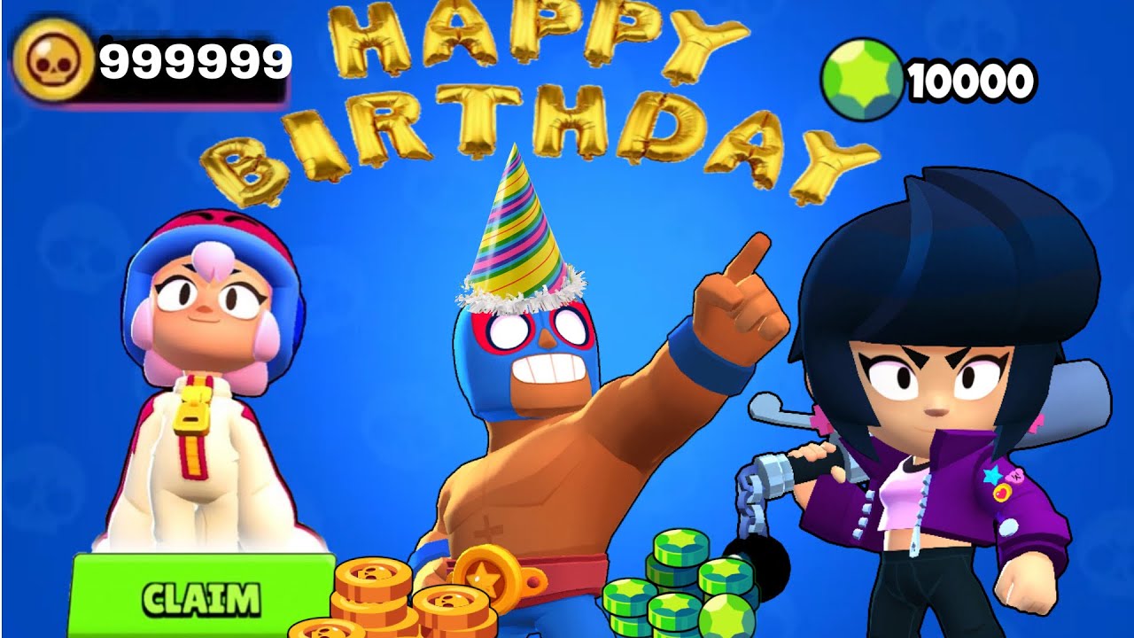 FREE BIRTHDAY GIFTS?! FREE Gems and NEW Brawler - YouTube