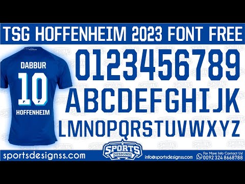 TSG HOFFENHEIM 2023 Football Font Free Download  Sports Designss_Free Download HOFFENHEIM 2023 Font