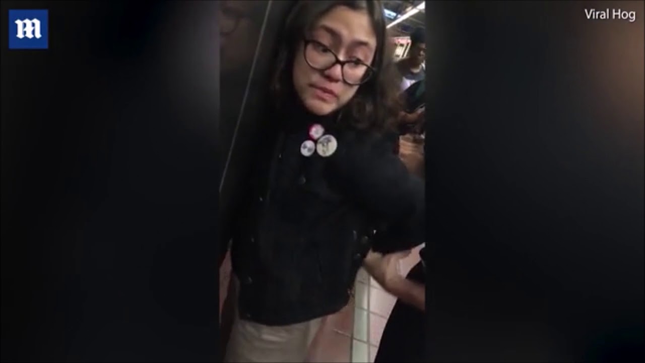 LAPD dragging out 18 year old superbrat Bethany Nava from Metro - YouTube