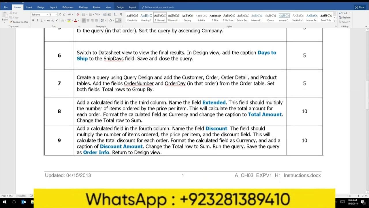 Access Grader Project Ch3 North wind Traders|Access Grader Project - Ch3 Northwind Traders - YouTube